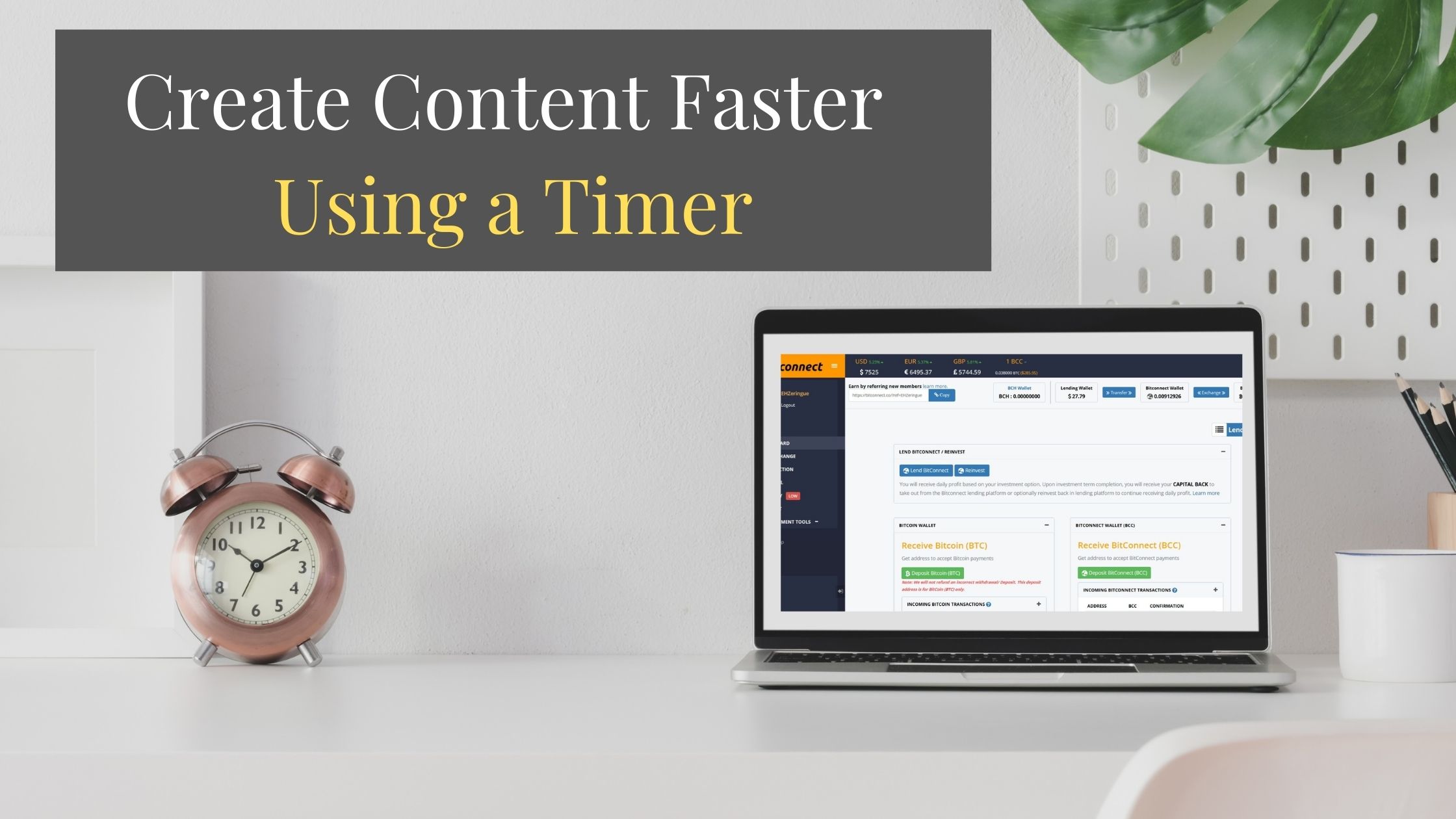 Use a Timer to Write Content Faster - Freedom Affiliate Lifestyle
